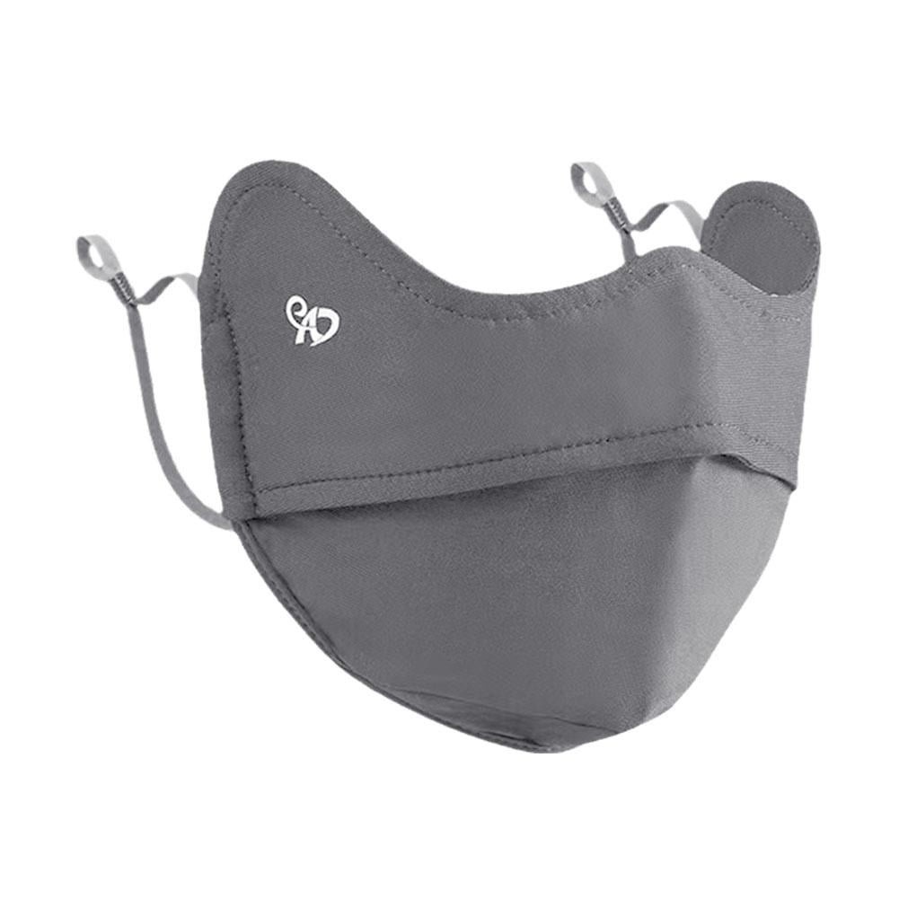 RYGRZJ 228# Ice Silk Dark Gray Mask Summer Sunscreen Mask Nylon Eye ...