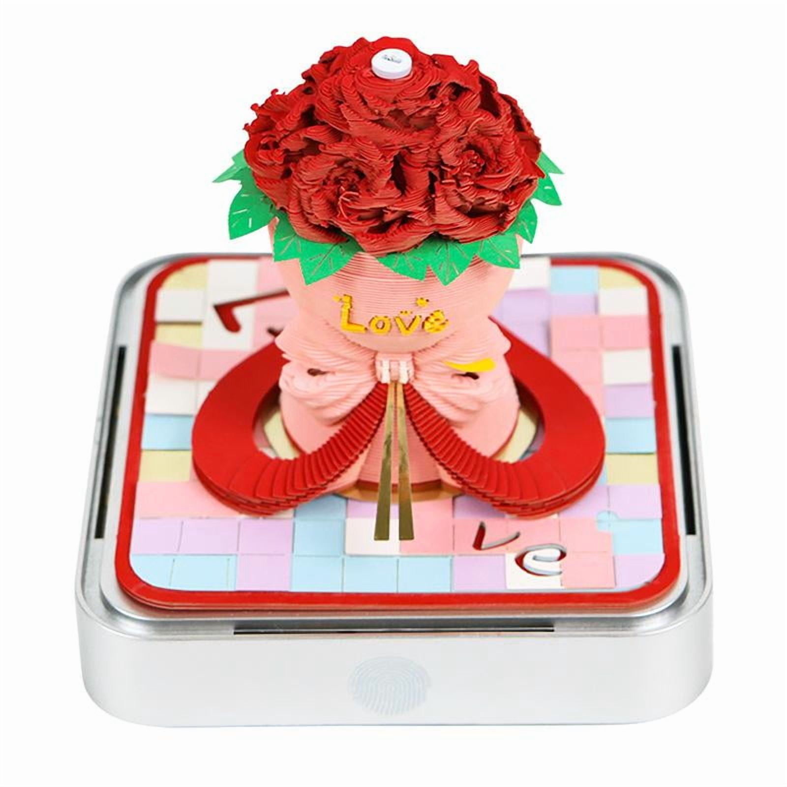 RYGRZJ 3D Art Calendar Memo Pad 2026, Heart Time Piece Calendar ...