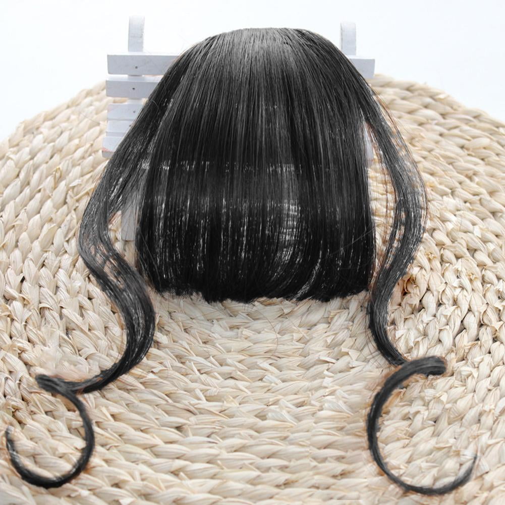 RYGRZJ Curly Sideburns, Natural Black Curly Sideburns, Air Bangs Wigs ...