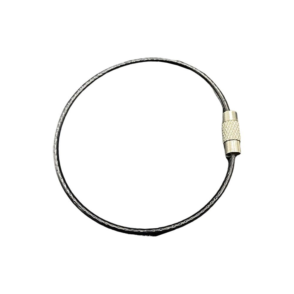 RYGRZJ Heavy Duty Keyring Screw Locking Wire Key Keychain Cable ...