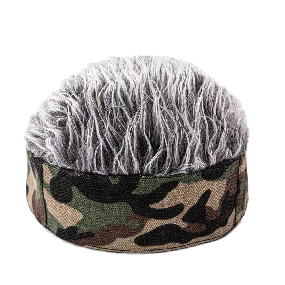 RYGRZJ Hip Hop Beanie Hat with Spiked Hair for Men and Women Cool Retro ...