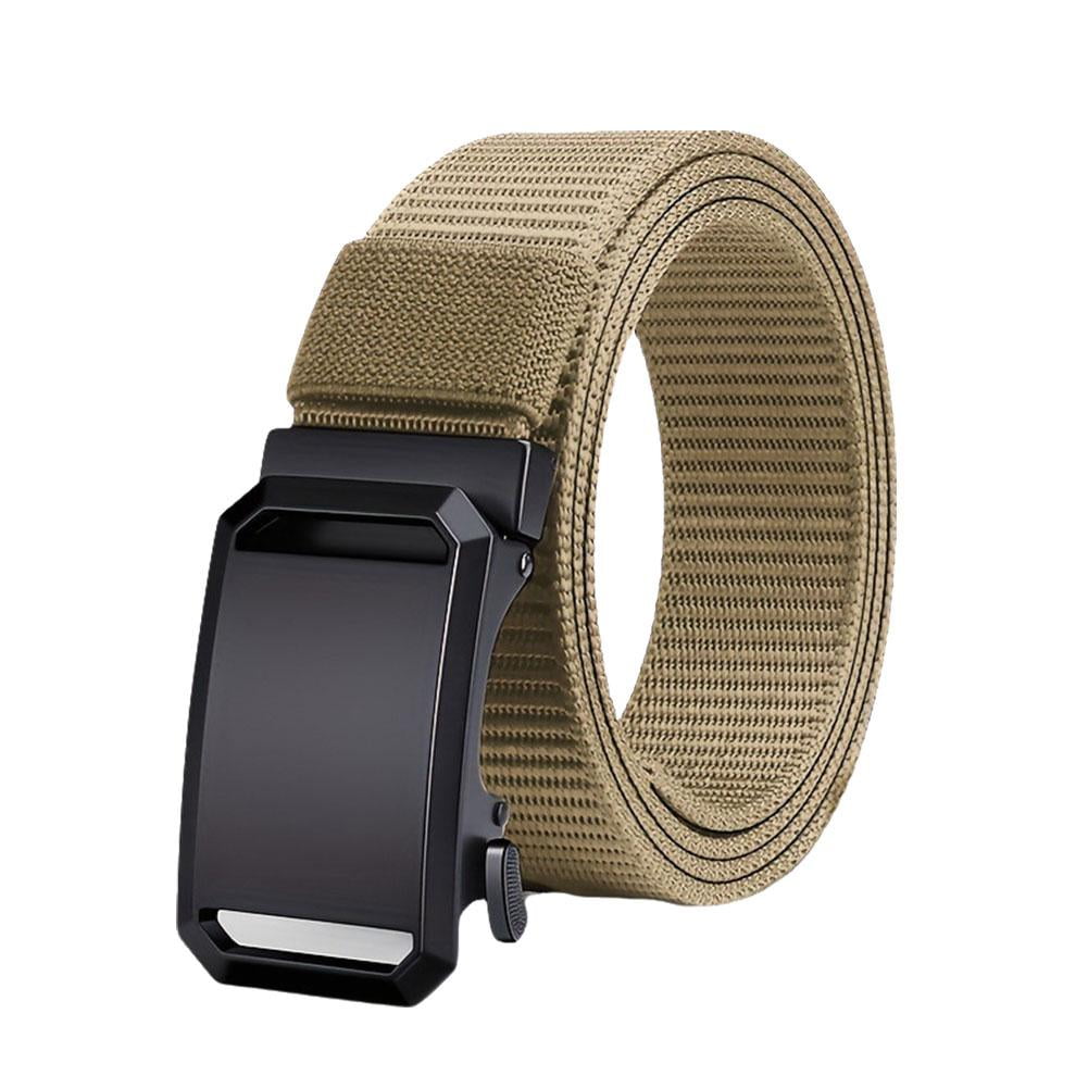 RYGRZJ Khaki Nylon Automatic Buckle Belt Men'S Casual Outdoor Belt ...