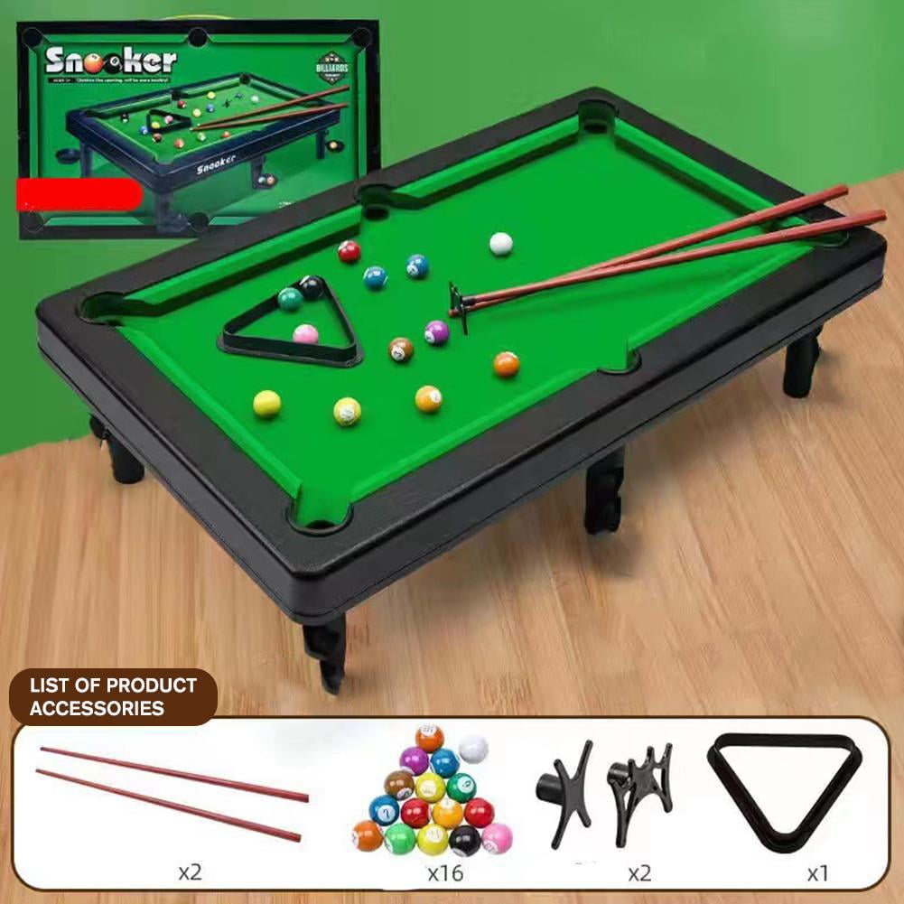 RYGRZJ Mini Pool Table Tabletop Snooker Game with 2 Sticks Games Balls ...
