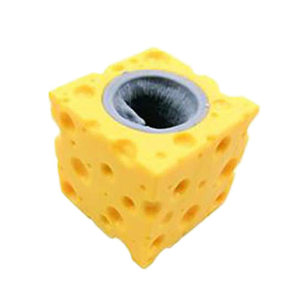 RYGRZJ Squeeze Cheese Mice Toy Children Stress Toy Cheese Block Mouse ...