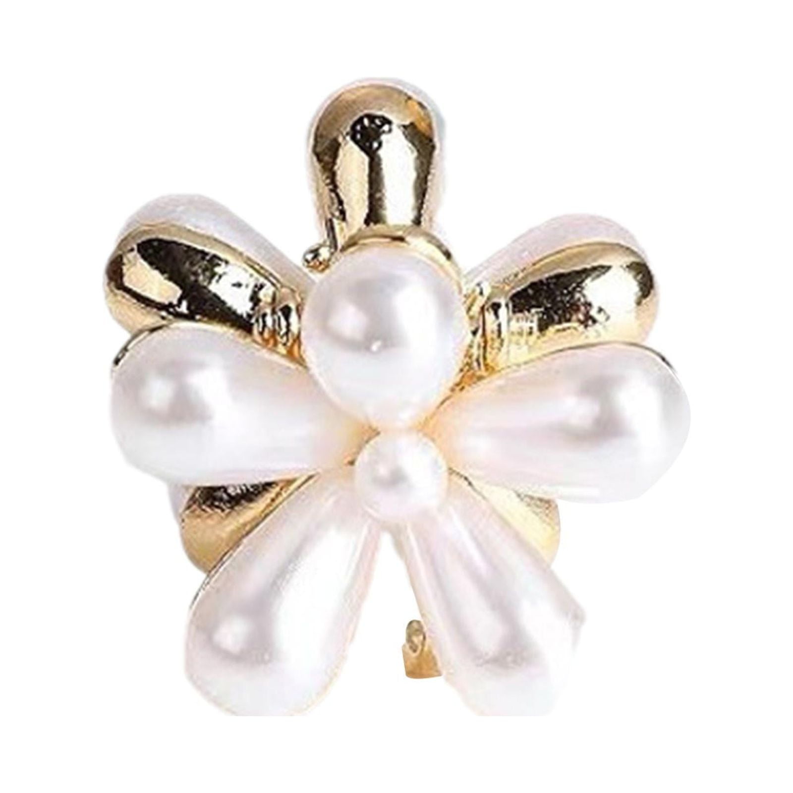 RYGRZJ New Fashion Mini Pearl Hair Claws for Women Korean Small Flower ...