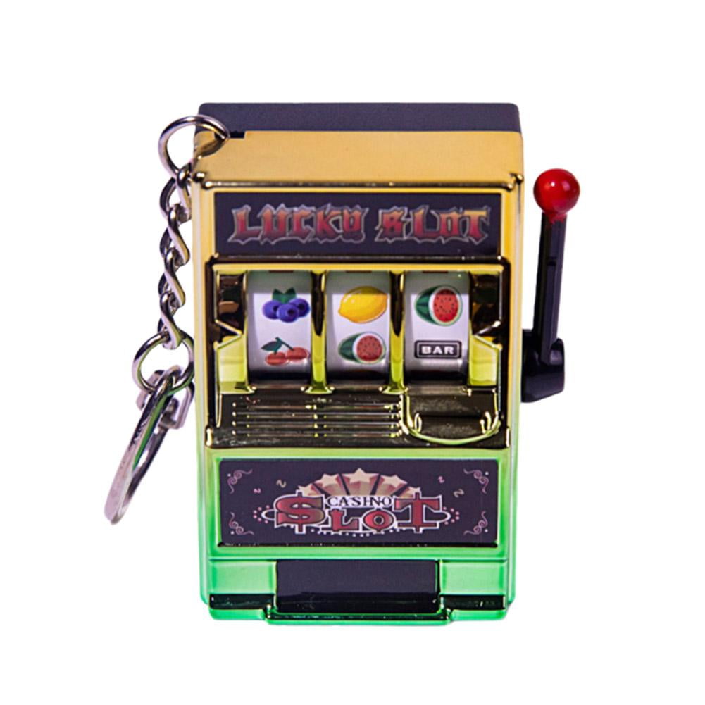 RYGRZJ Slot Machine Keychain,Mini Casino Key Chains Keychain,Lucky ...