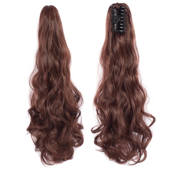 RYGRZJ Zyt-33# Wig Ponytail Female Long Hair Big Wave Clip-In Style ...