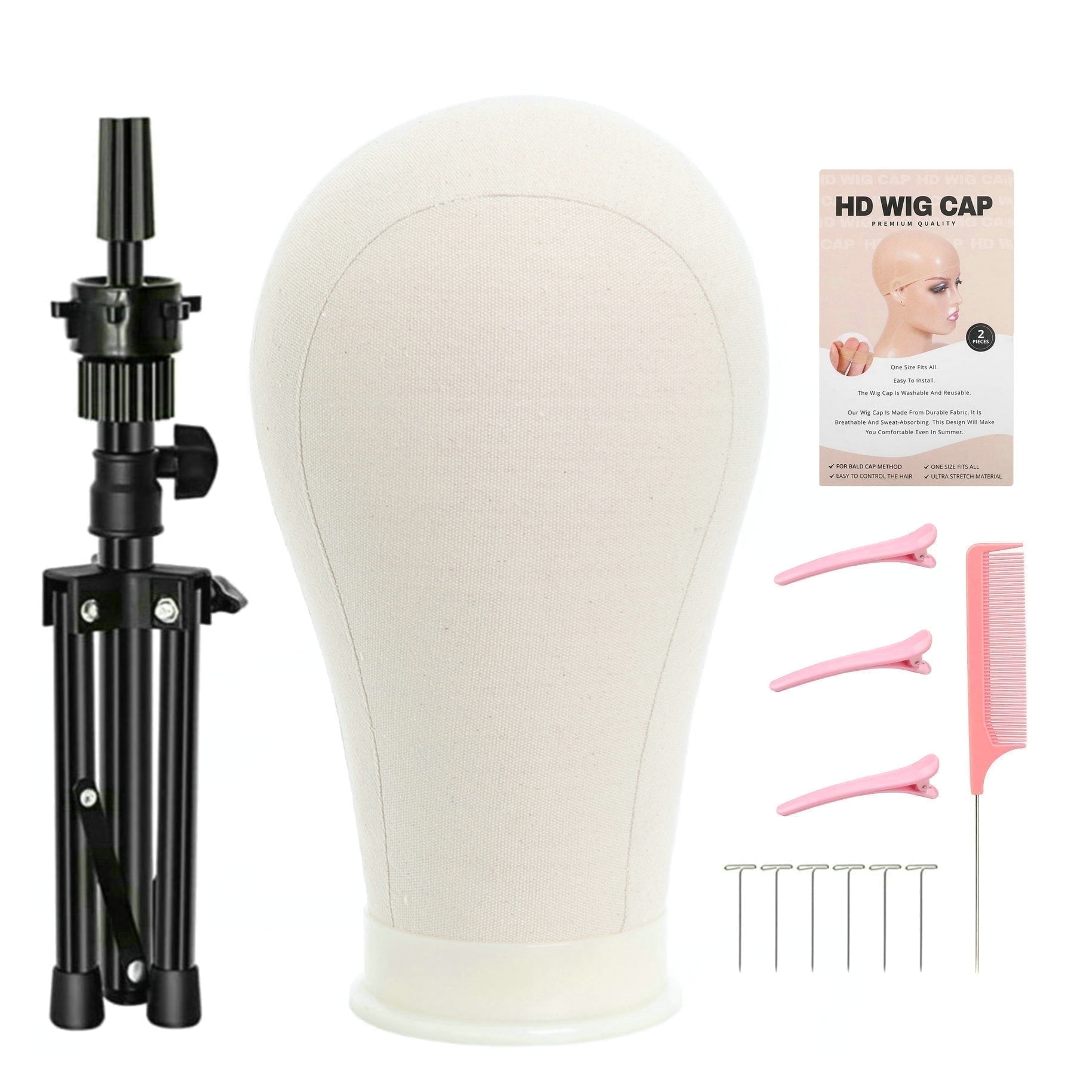 RYHAIR, Wig Canvas Head, 22 inches, with Tripod Stand and Accessories ...