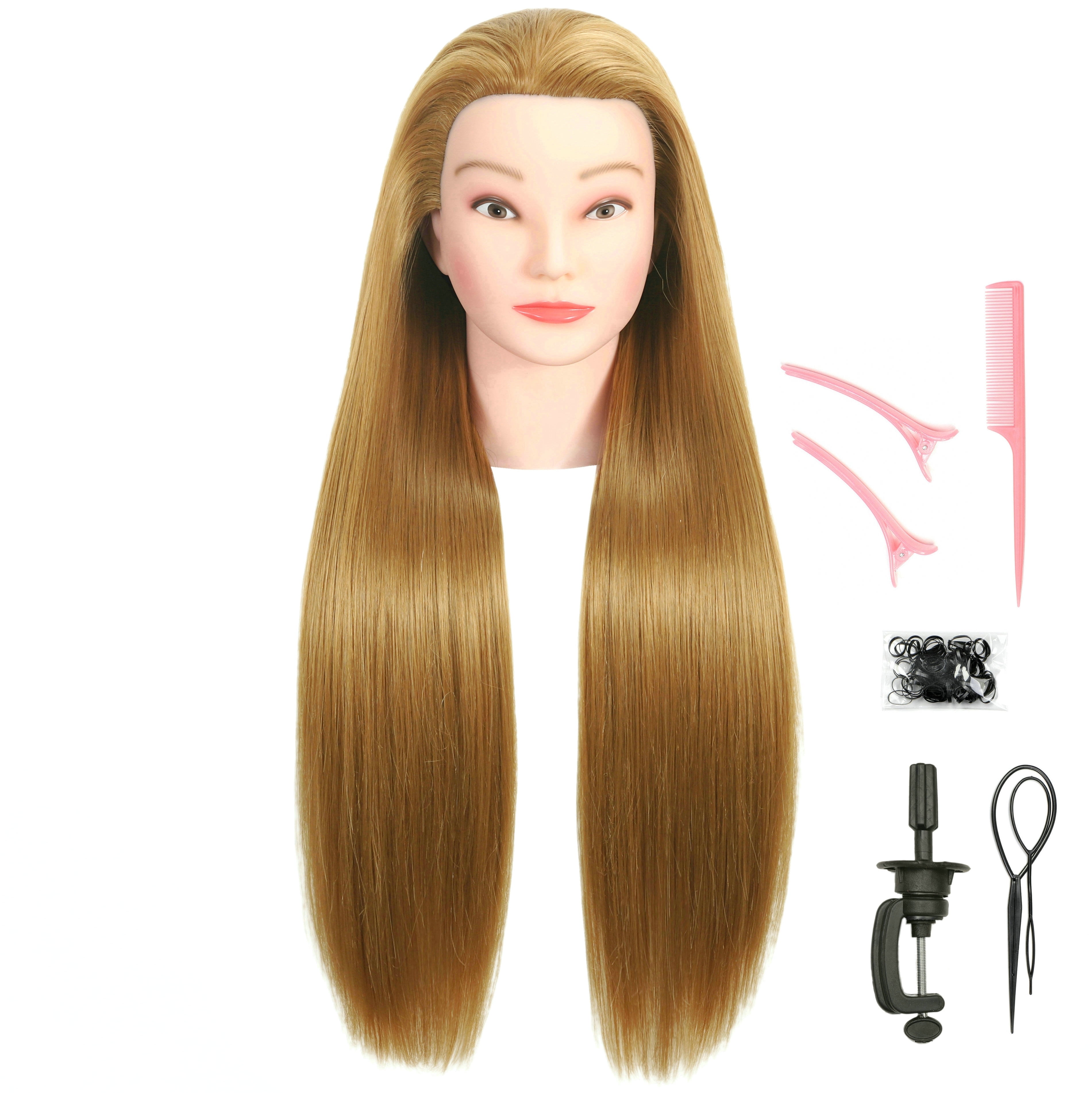 RYHAIR 30 Inch Blonde 20% Human Hair Mannequin Head with Stand for ...