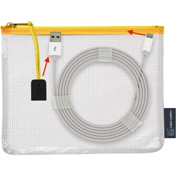 RYJUYJ-10 - USB Cable Organizer Pouches, Manage Cables, Travel Cable ...