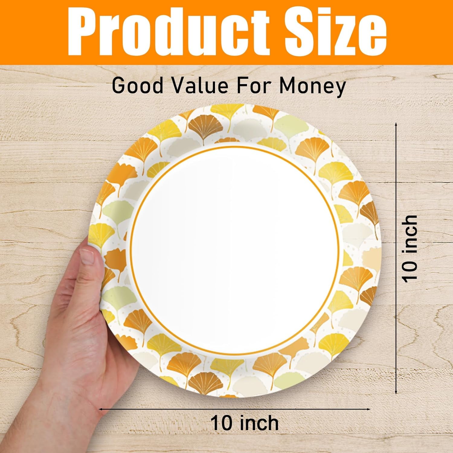 RYJUYJ-100pcs 10 Inch Paper Plates, Large Disposable Paper Plates ...