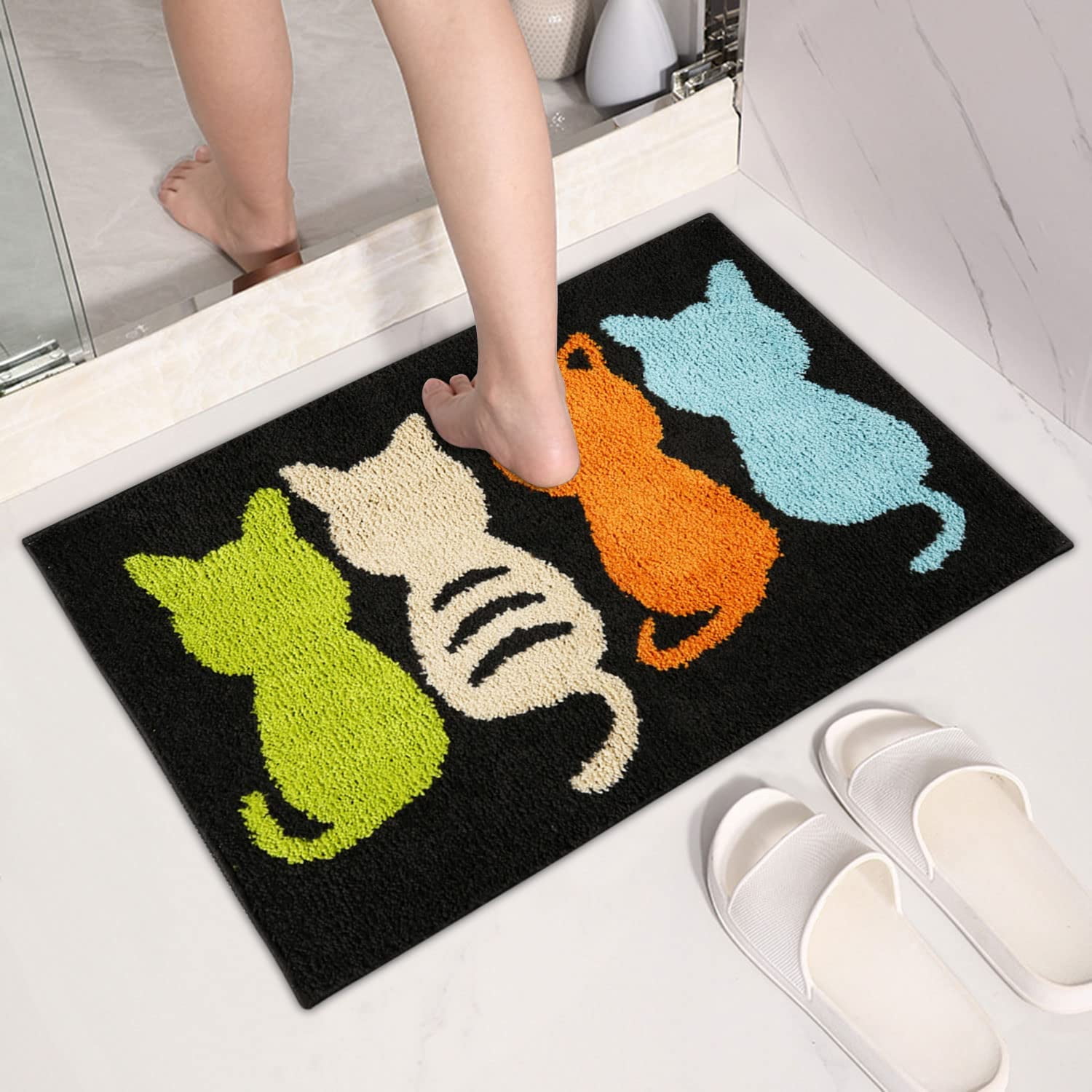 RYJUYJ-Cat Bathroom Rugs Mat 31.5x19.7IN Bath Mat for Bathroom Non Slip ...
