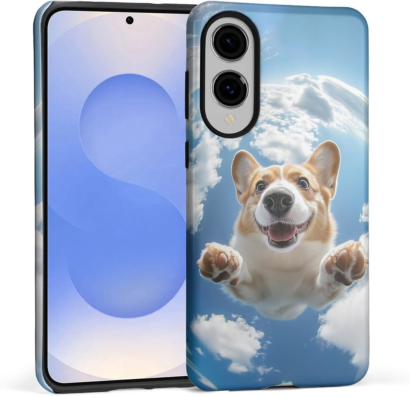 RYJUYJ-Compatible with Samsung Galaxy S25 Edge Case, Cute Corgi Dog ...