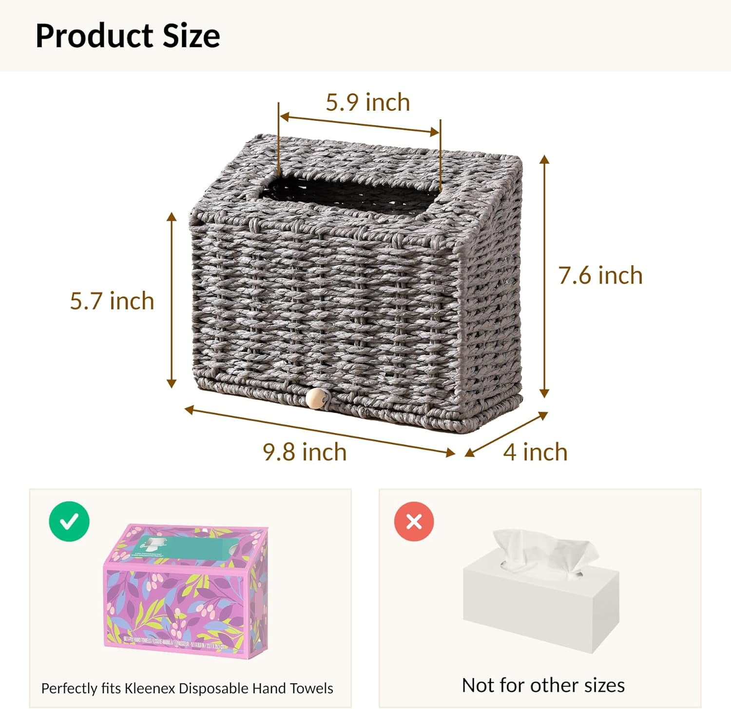 RYJUYJ-Hand Towel Box Cover, Designed for Kleenex Disposable Hand ...
