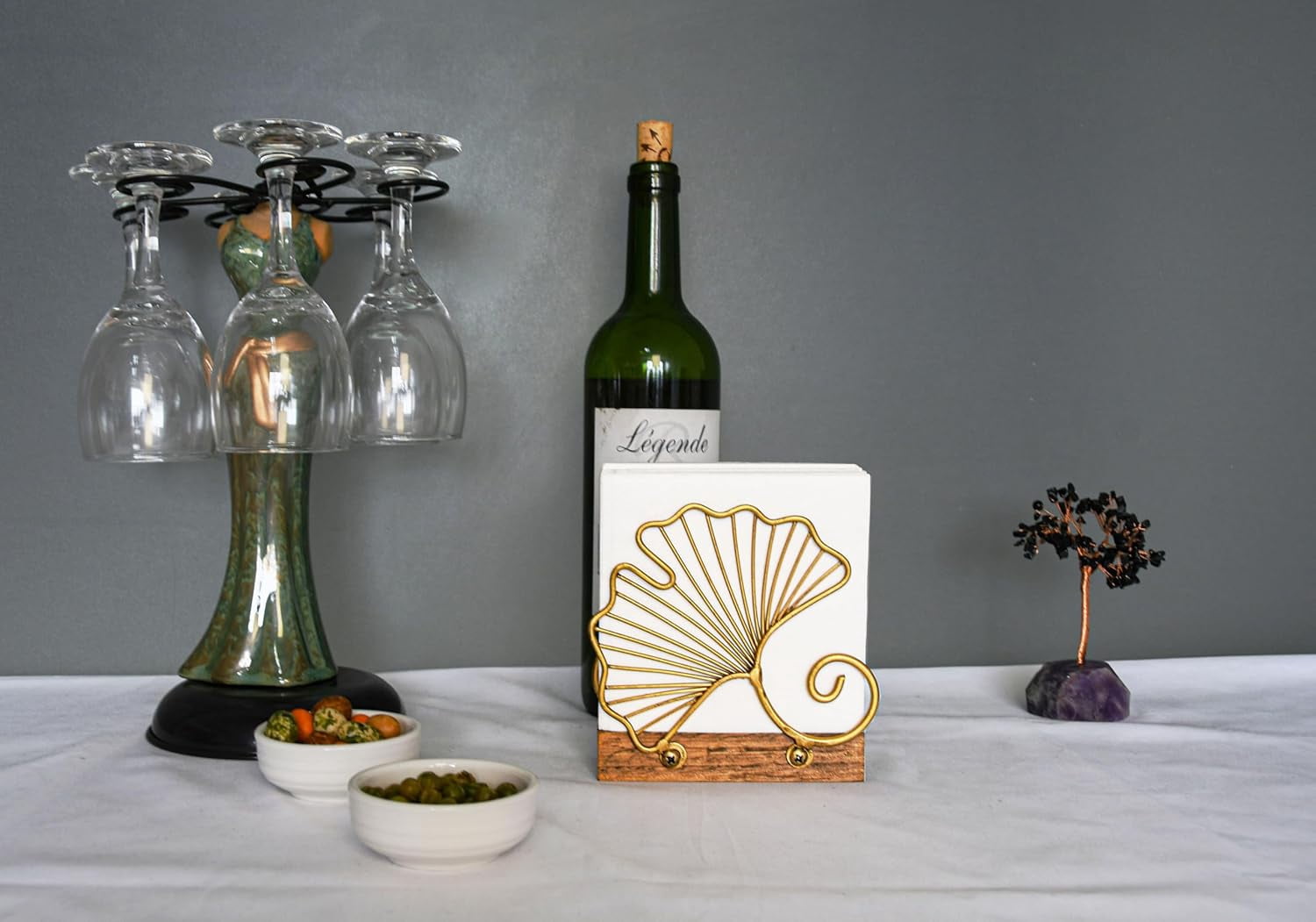 RYJUYJ-Leaves Vertical Napkin Holder, Contemporary Disposable Paper ...