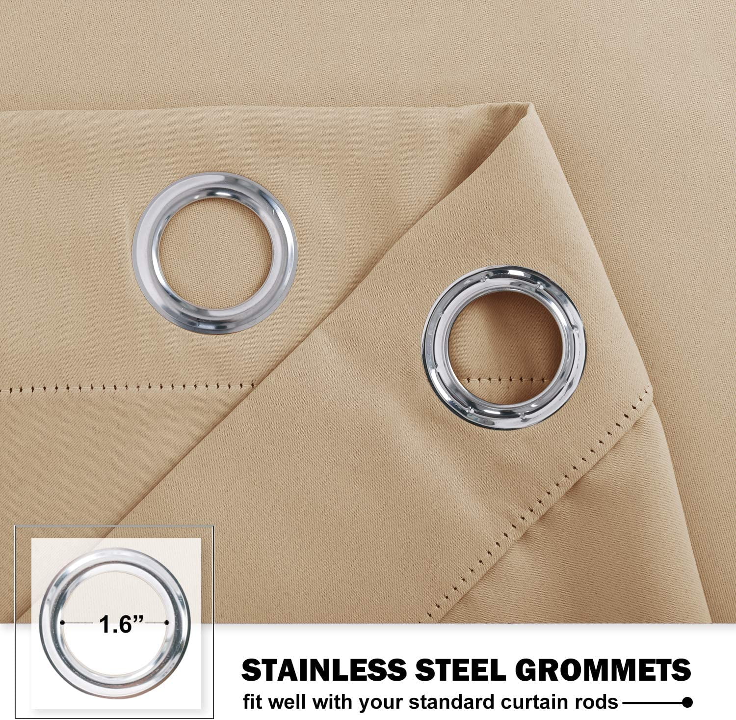 RYJUYJ-Short Curtains for Bedroom, Light Blockout Window Tiers Grommet ...