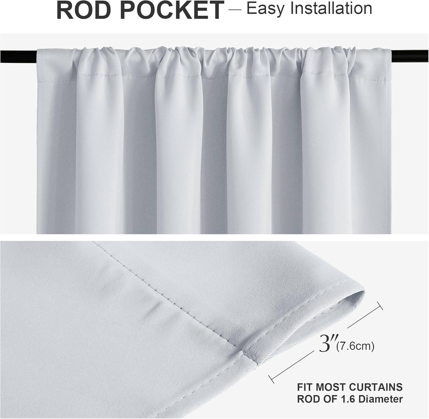 RYJUYJ-Short Window Curtain Panels 30 inch Long - Rod Pocket Room ...