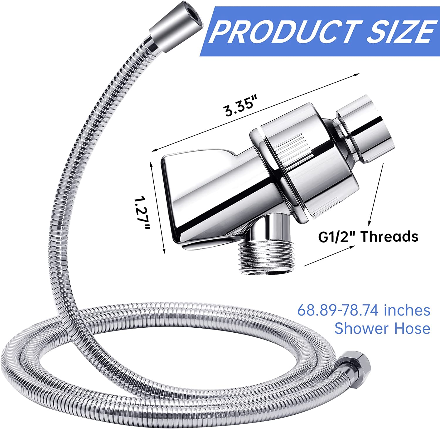 RYJUYJ-Shower Hose with Arm Bracket, 69 inch Stainless Steel Showers ...