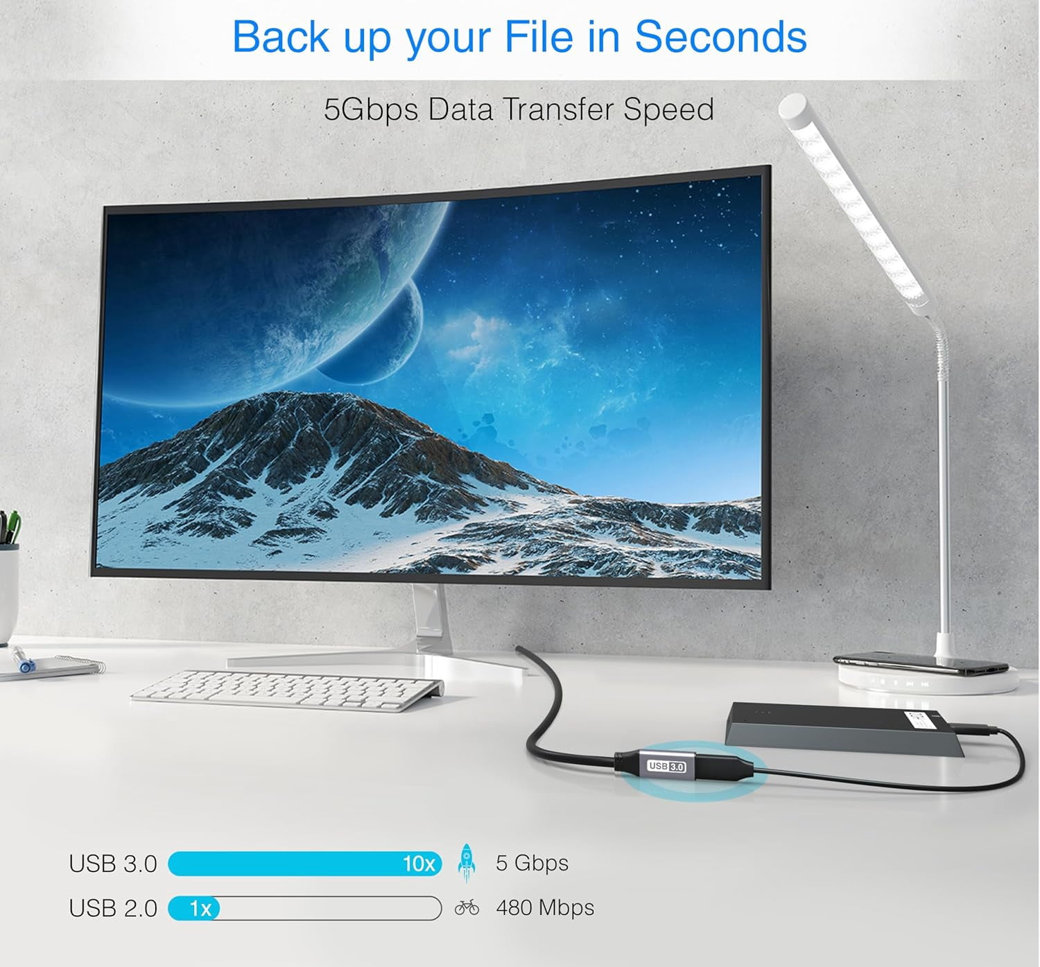 RYJUYJ-USB 3.0 Extension Cable (6FT, 5 Gbps, Type A Male to Female ...