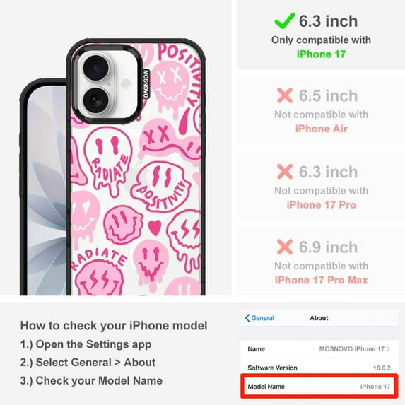 RYJUYJ-for iPhone 17 Case | Compatible with Magsafe | Military Grade ...