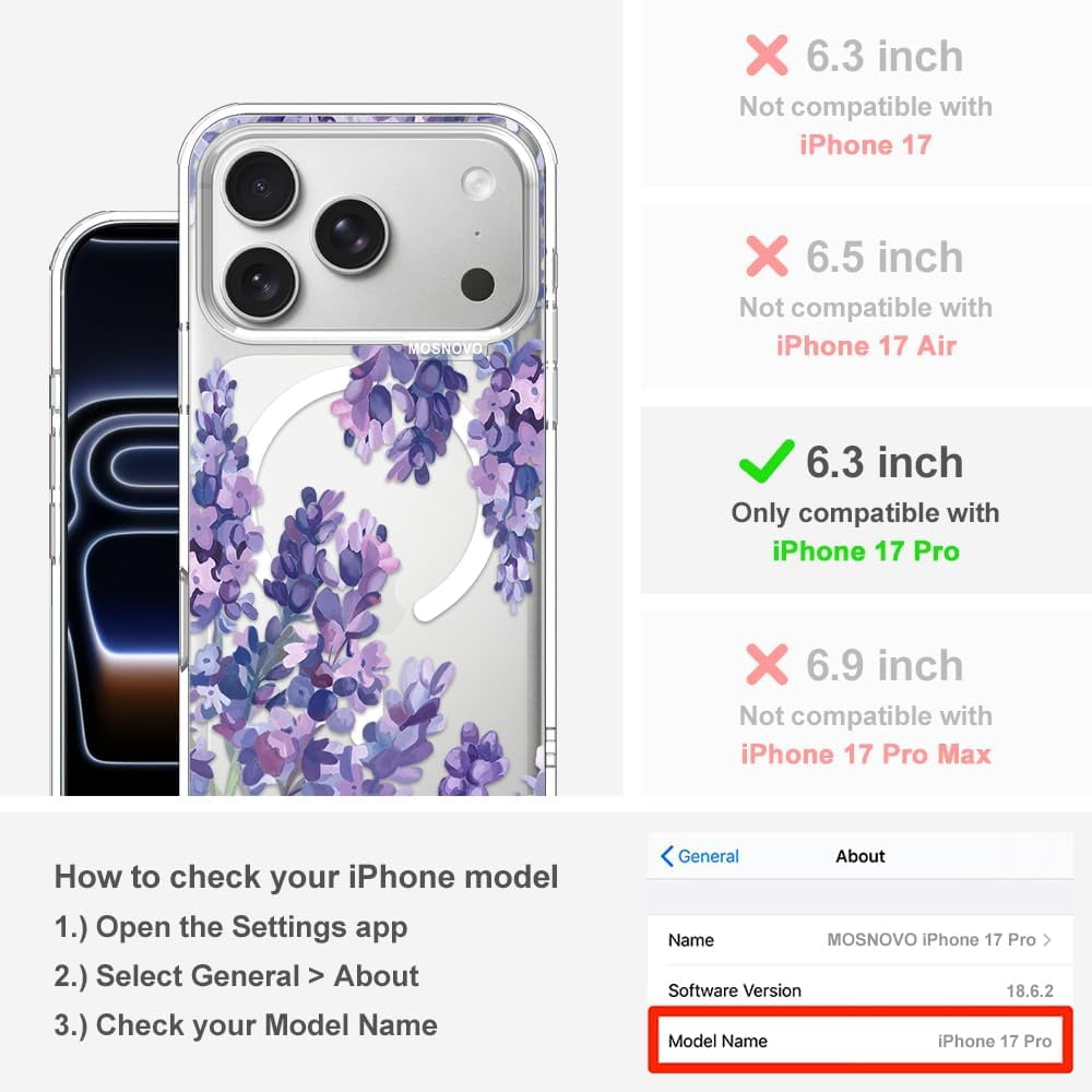 RYJUYJ-for iPhone 17 Pro Case | Compatible with Magsafe | Military ...