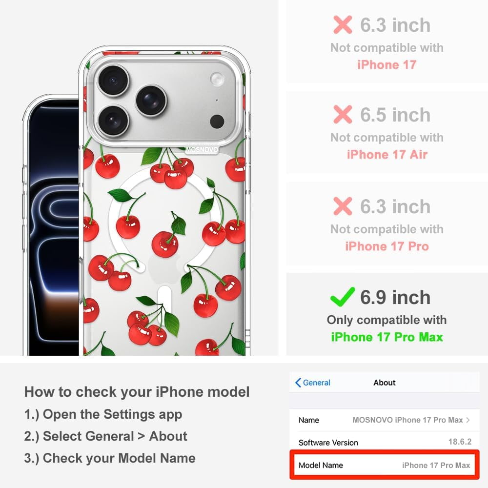 RYJUYJ-for iPhone 17 Pro Max Case | Compatible with Magsafe | Military ...