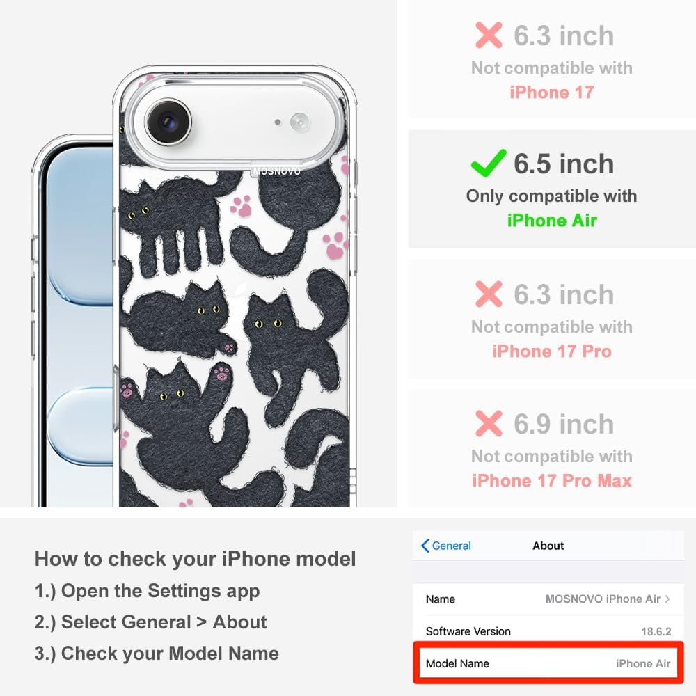 RYJUYJ-for iPhone Air Case | Military Grade 6.6ft Drop Tested | Camera ...