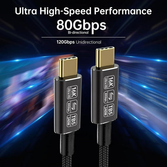 RYJUYJ-usb c to usb c cable 3.3ft Compatible with Thunderbolt 5 cable ...