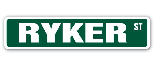 RYKER Street Sign Childrens Name Room Sign | Indoor/Outdoor | 30" Wide ...