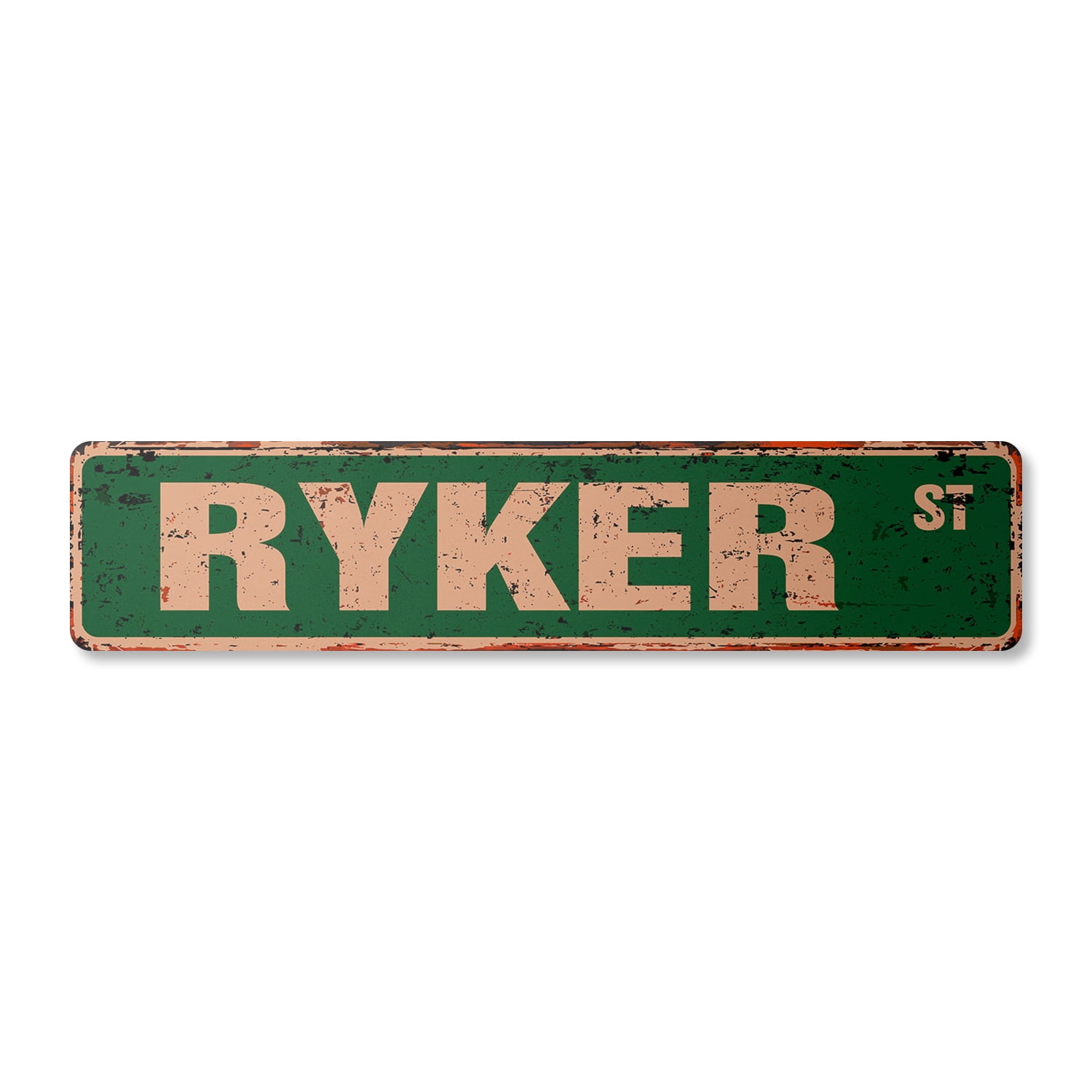 RYKER Vintage Plastic Street Sign Childrens Name Room Sign | Indoor ...