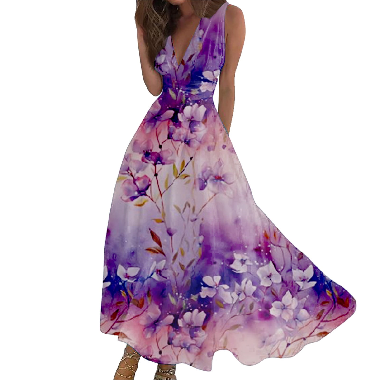 RYKJLWY Women Beach Bohe Sundresses Sundresses for Women 2024 Spring ...