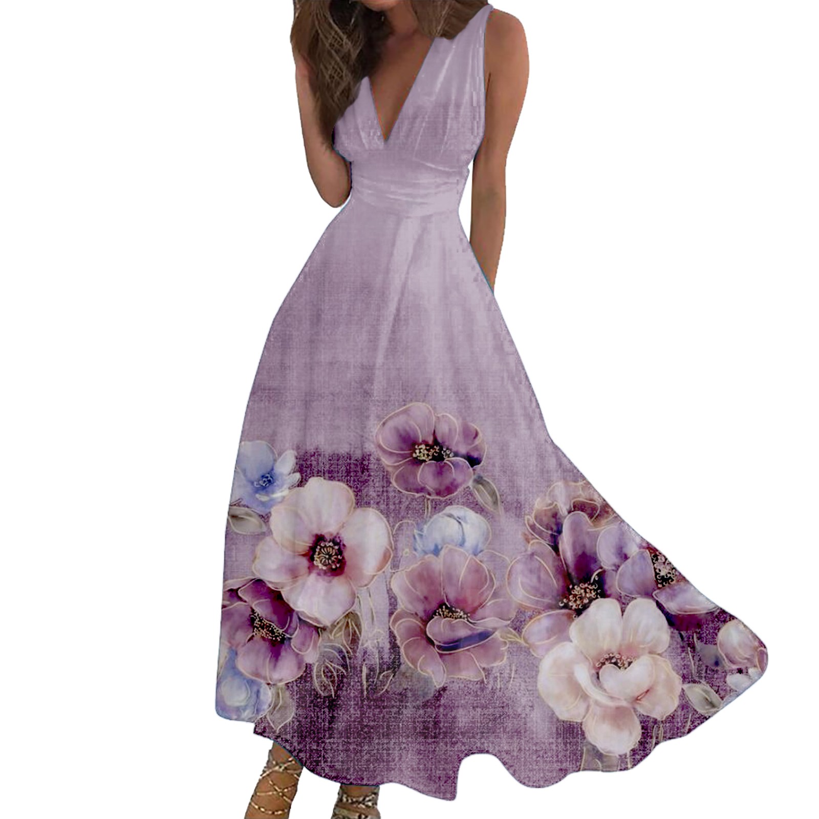 RYKJLWY Women Beach Sun Dress Sundresses for Women 2024 Spring Summer ...