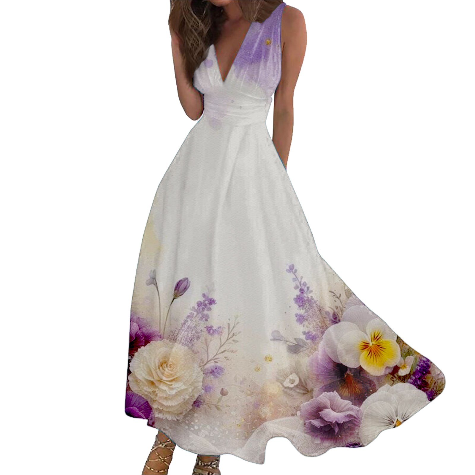 RYKJLWY Womens Sundresses Sundresses for Women 2024 Spring Summer ...