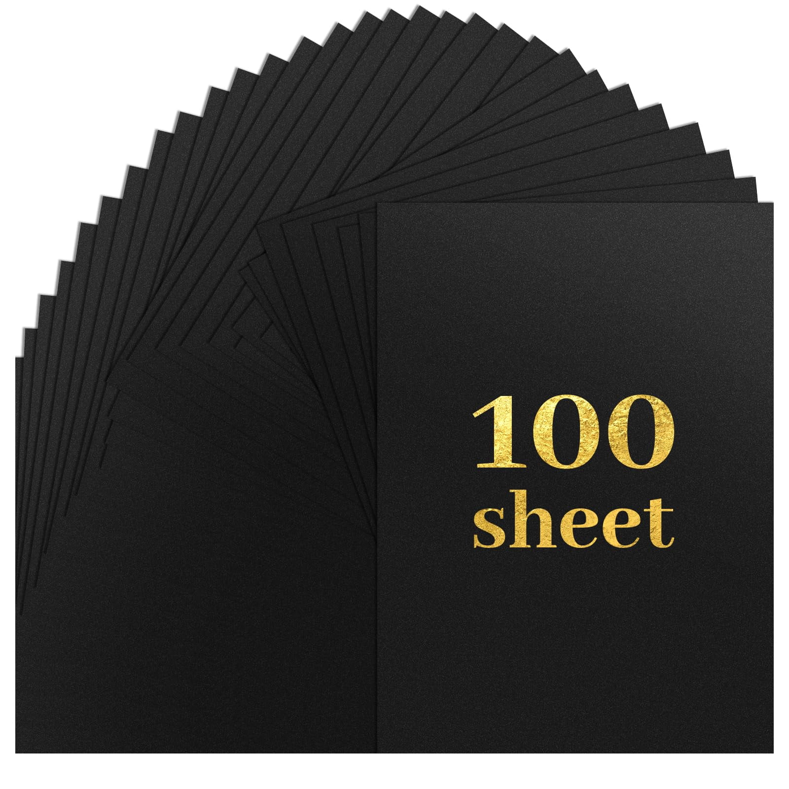 RYKOMO 100 Sheets Black KEF16 Cardstock Paper 8.5 x 11 Inch Thick ...
