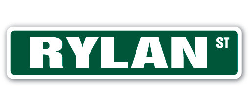 RYLAN Street Sign Childrens Name Room Sign | Indoor/Outdoor | 24" Wide ...