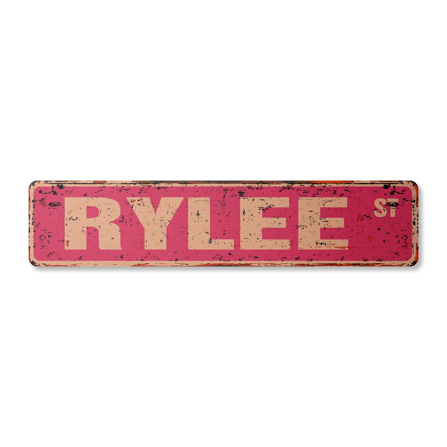 RYLEE Vintage Plastic Street Sign Childrens Name Room Sign | Indoor ...
