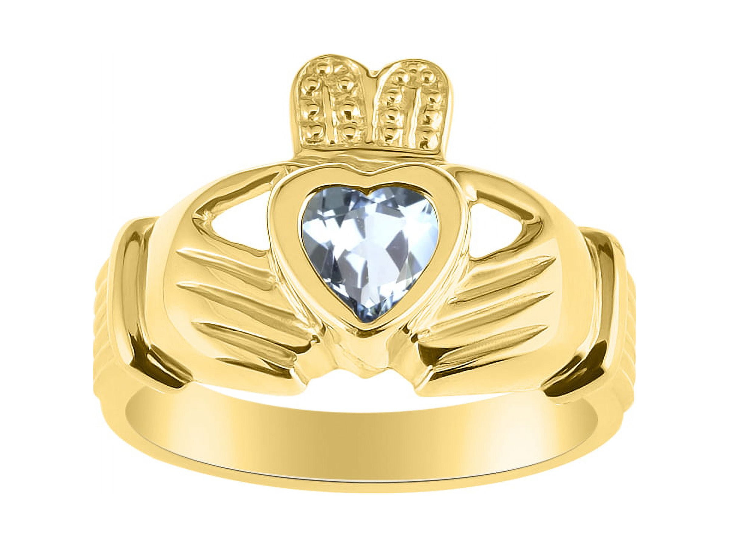 RYLOS Rings 14K Gold Plated Silver Claddah Love, Loyalty & Friendship ...