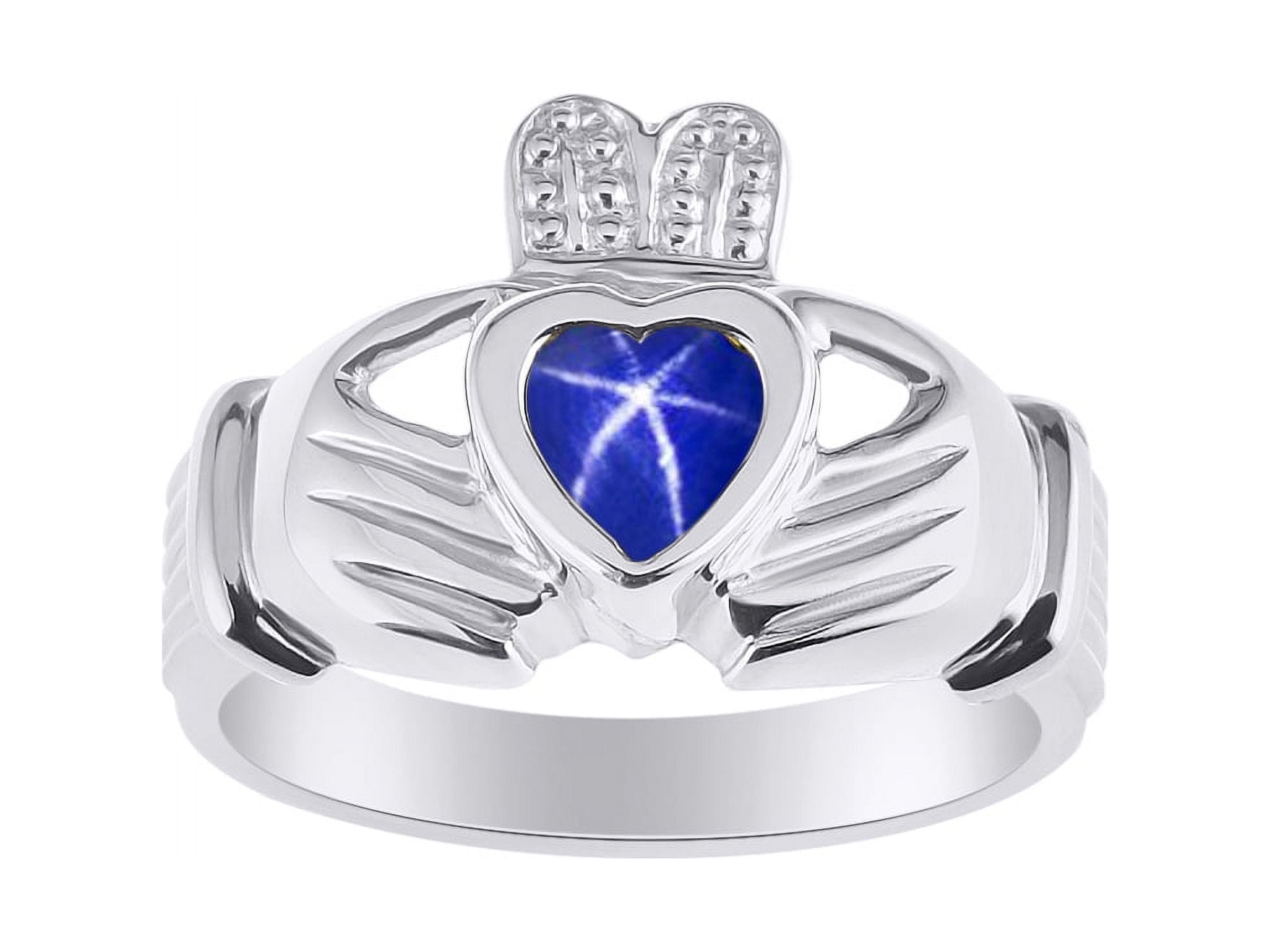 RYLOS Rings Sterling Silver Claddah Love, Loyalty & Friendship Heart ...