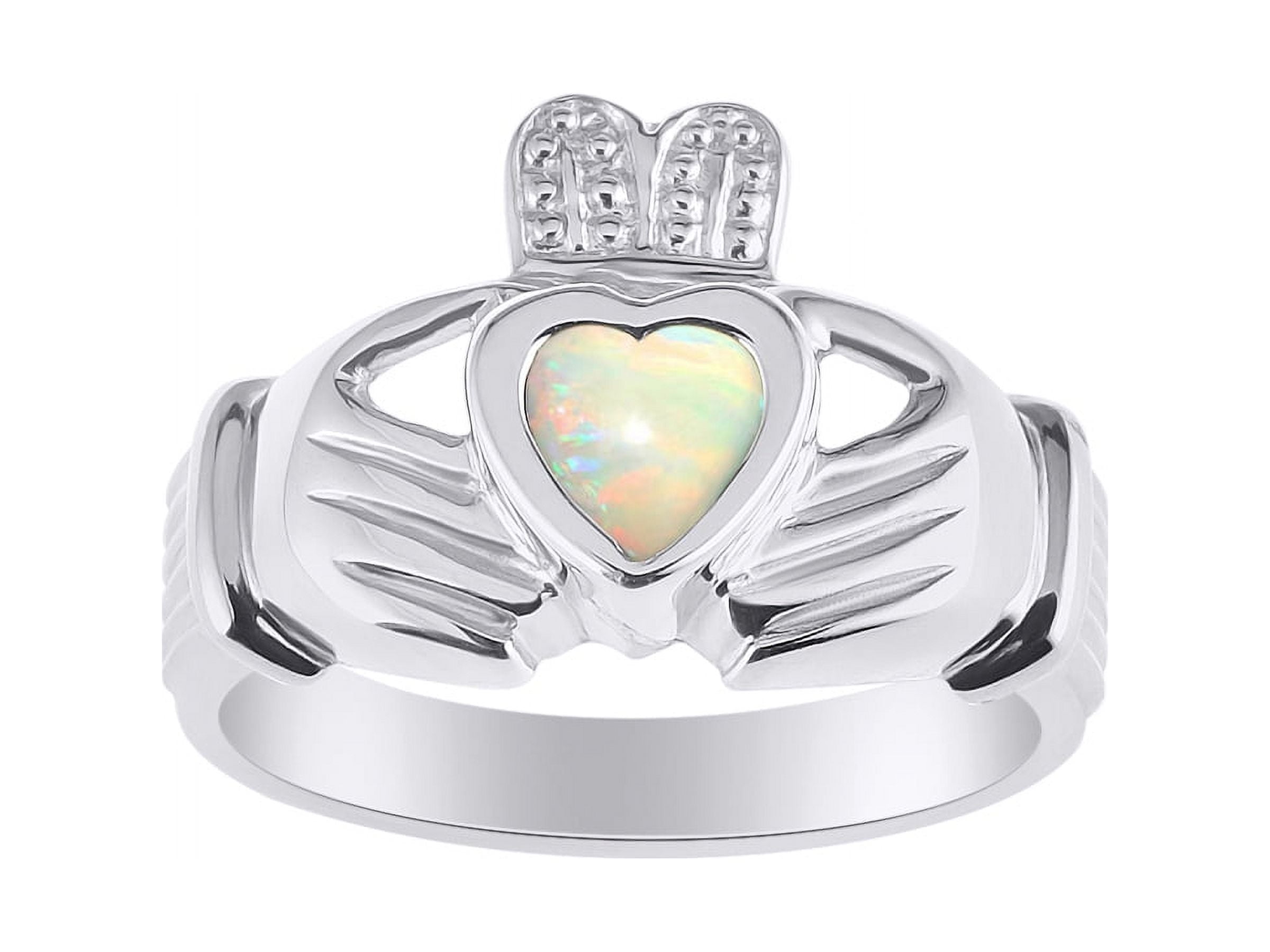 RYLOS Rings Sterling Silver Claddah Love, Loyalty & Friendship Heart ...
