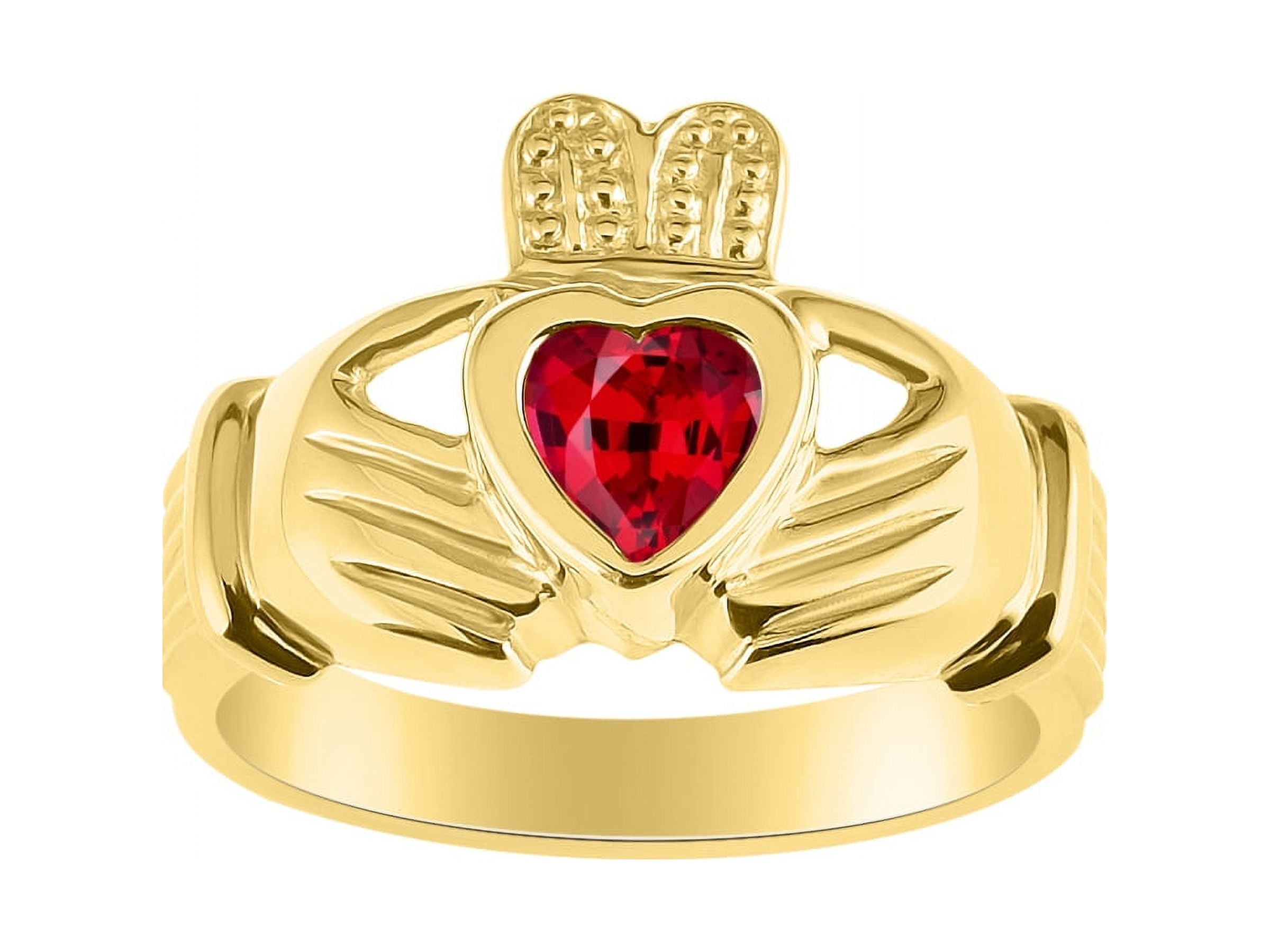 RYLOS Rings 14K Gold Plated Silver Claddah Love, Loyalty & Friendship ...