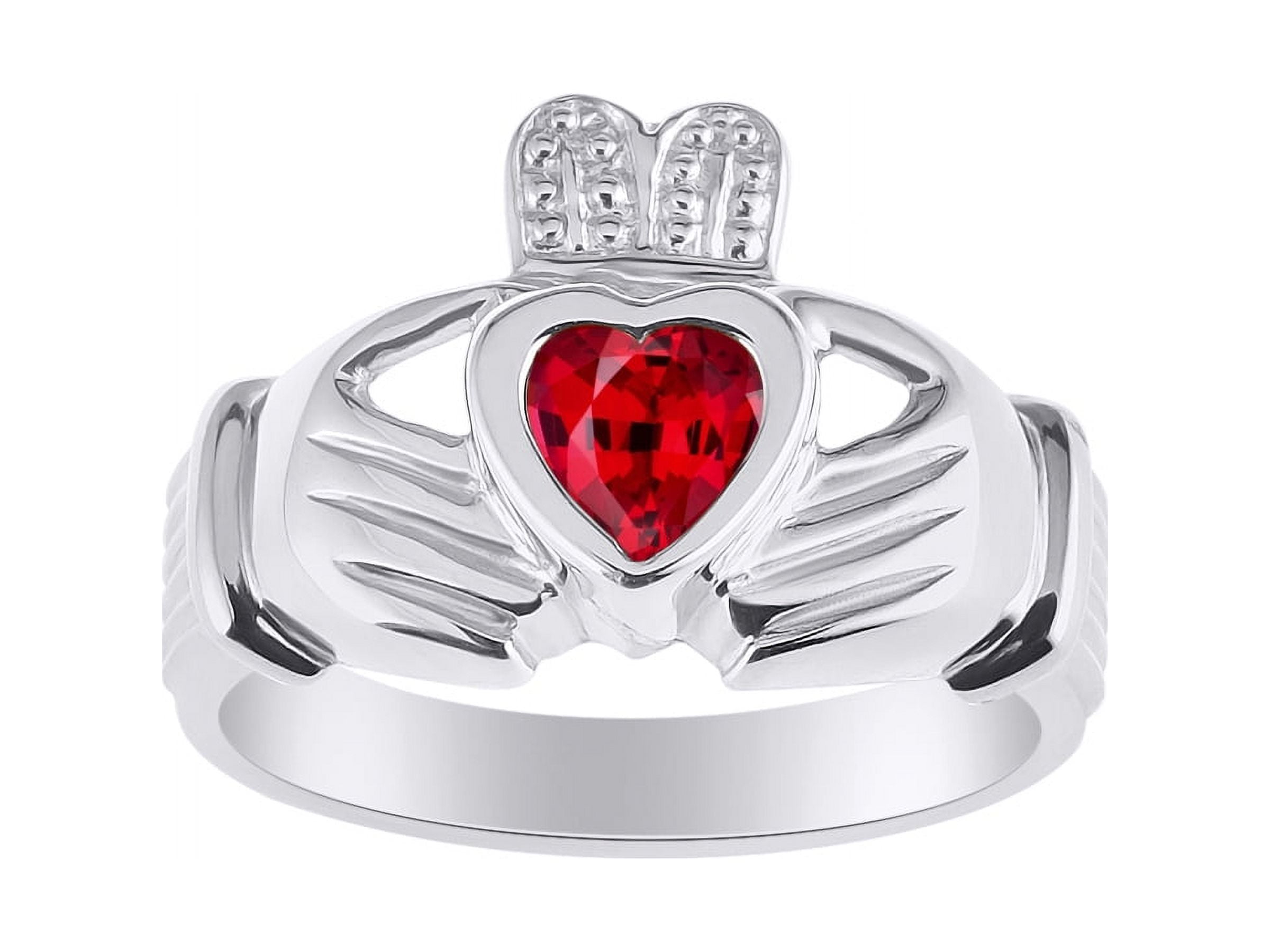 RYLOS Rings Sterling Silver Claddah Love, Loyalty & Friendship Heart ...