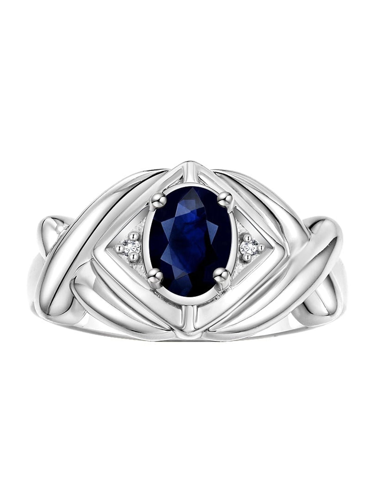 RYLOS Rings for Women Sterling Silver Ring XOXO Hugs & Kisses 7X5MM ...