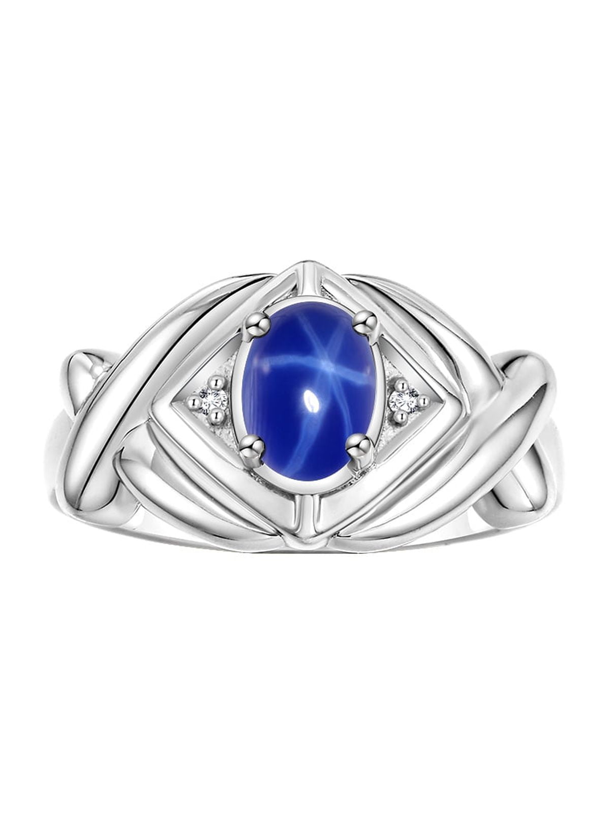 RYLOS Rings for Women Sterling Silver Ring XOXO Hugs & Kisses 7X5MM ...