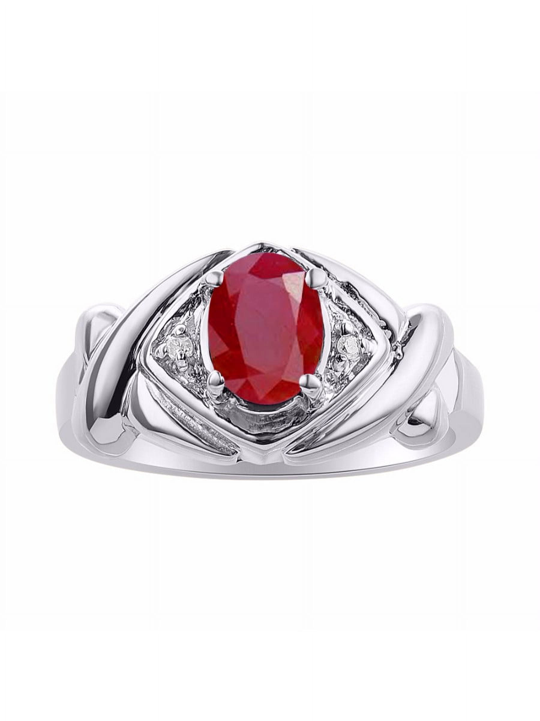 *RYLOS Hugs & Kisses XOXO Beautiful Red Ruby & Diamond Ring - July ...