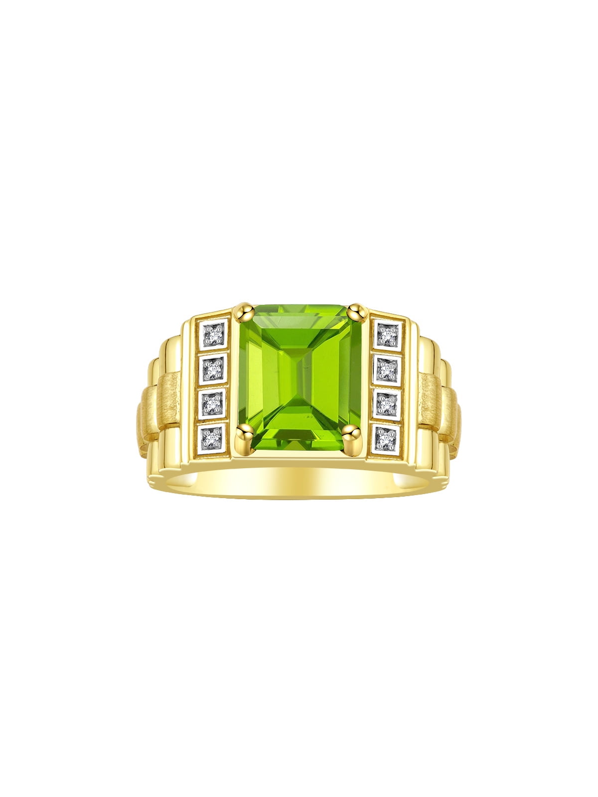 RYLOS Men's Rings Yellow Gold Plated Silver Designer Style 10X8MM ...