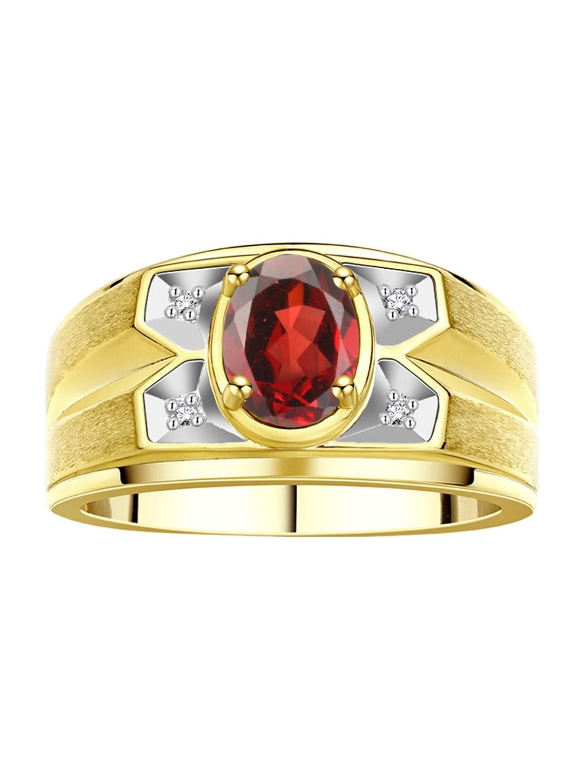 RYLOS Men's Rings Yellow Gold Plated Silver Rings Classic Designer ...