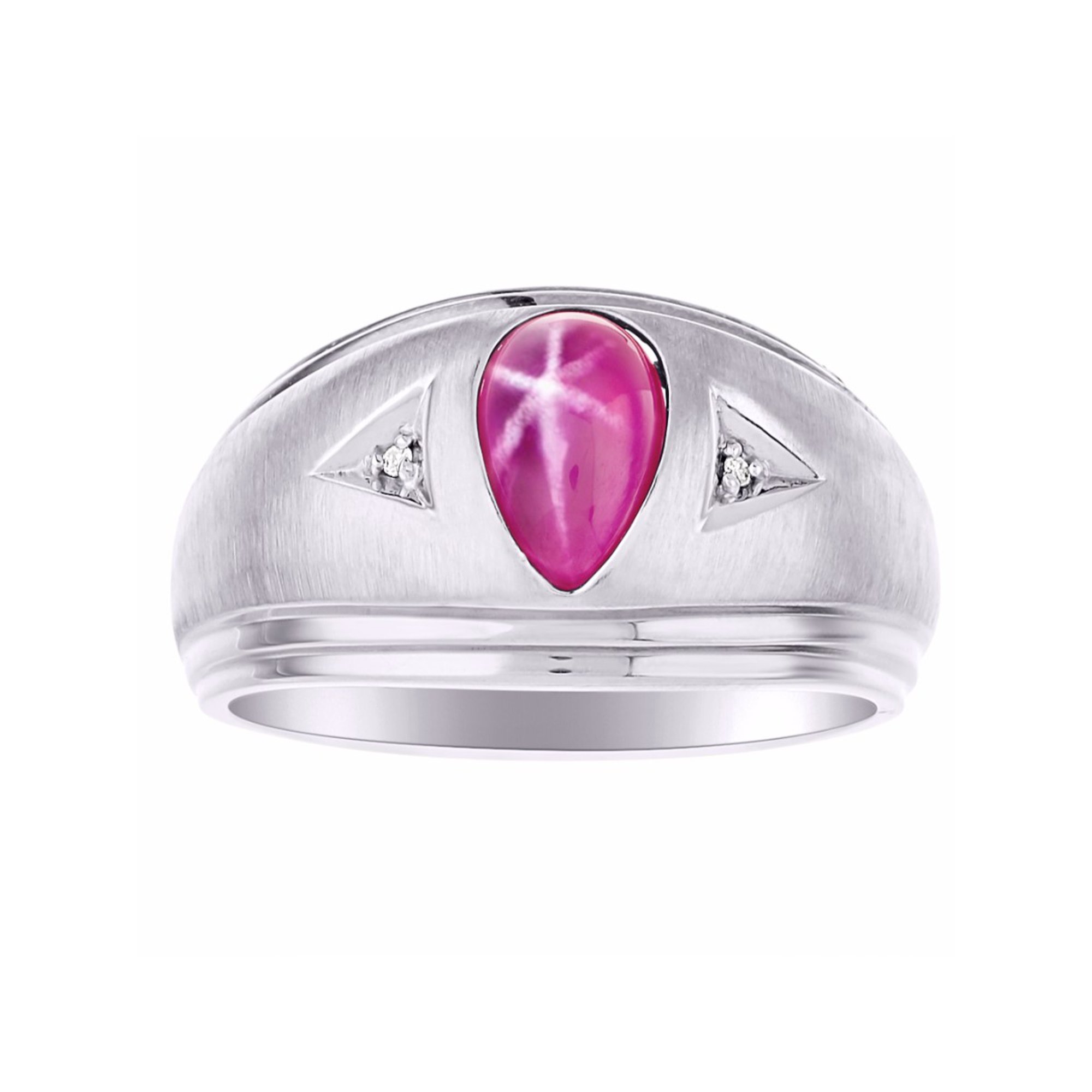 White Gold Ruby Rings For Men