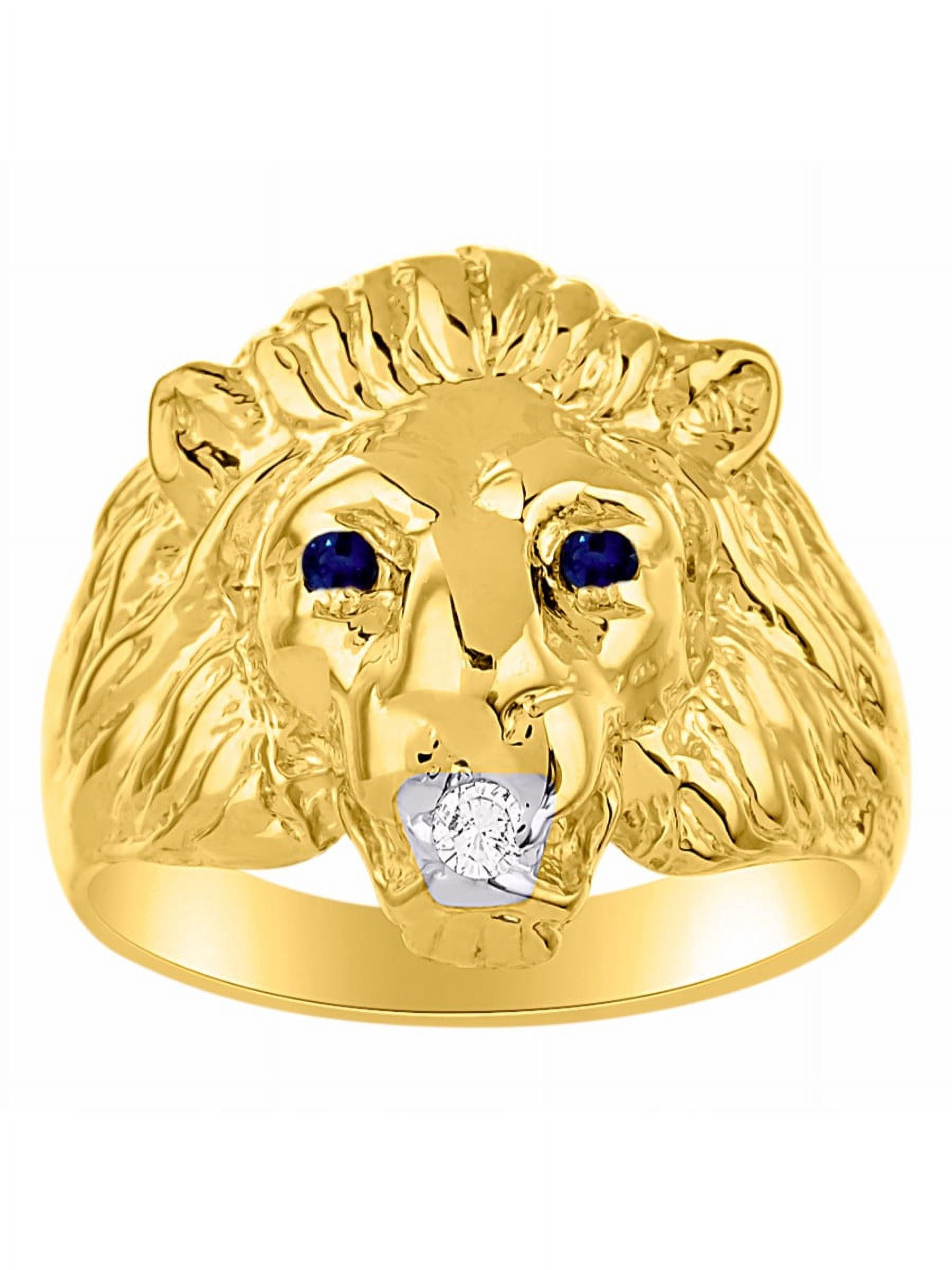 RYLOS Mens Rings 14K Yellow Gold* Amazing Conversation Starter Set with ...