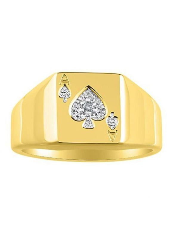 Gold Ace Spades Ring