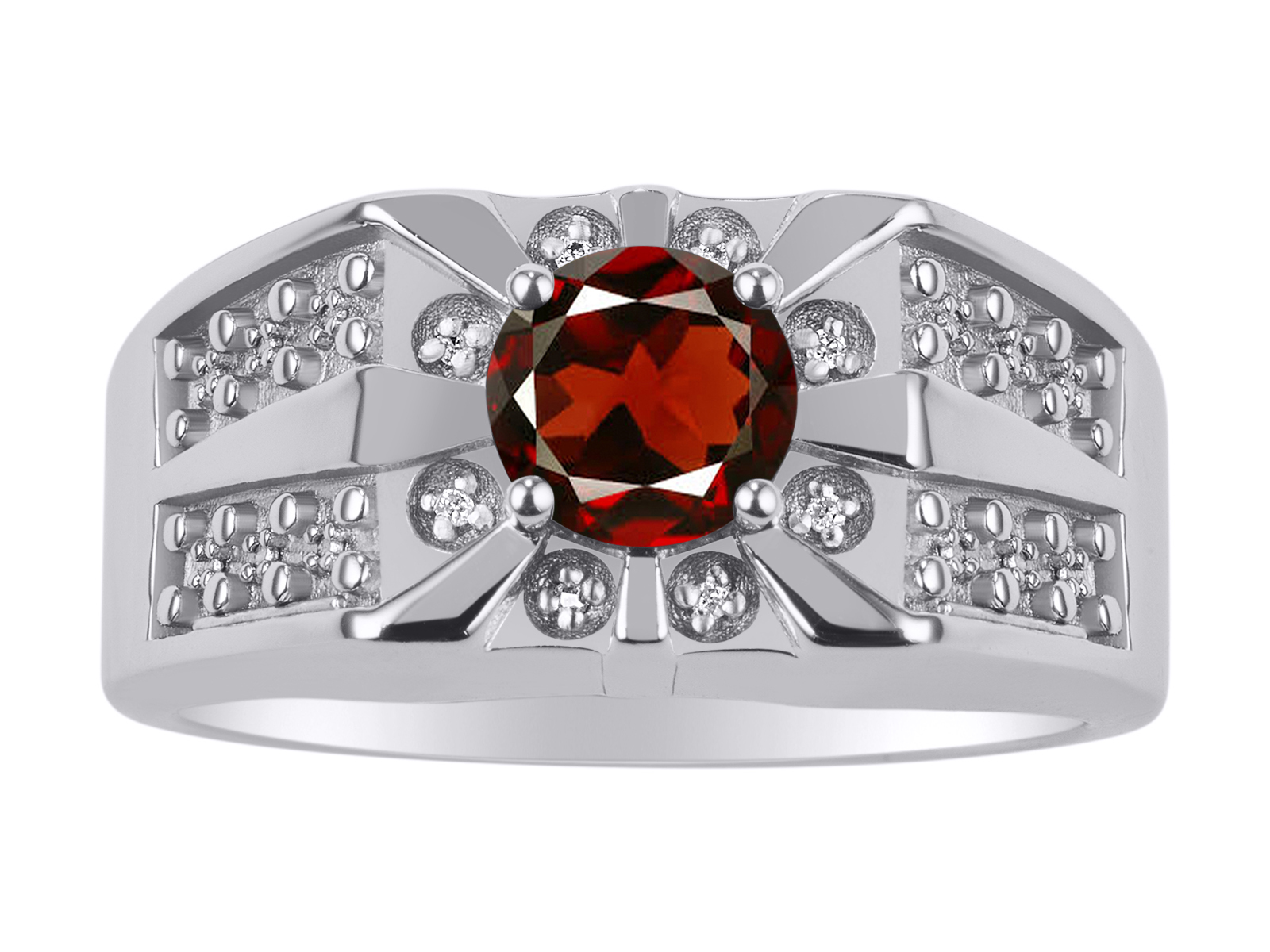 Star K Genuine Garnet Trillion Triangle Contemporary Modern Designer ...